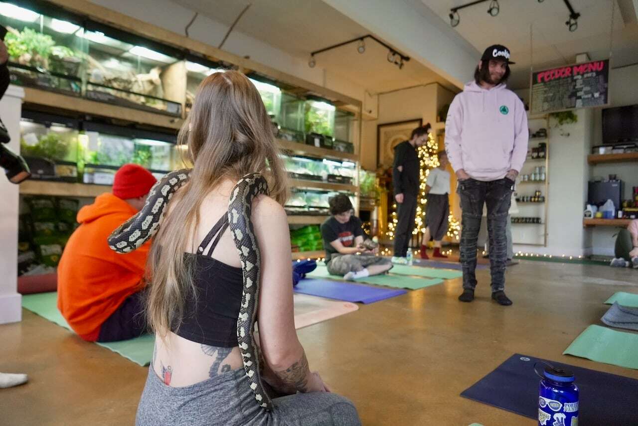 Snake yoga is officially a thing in Portland, and it’s selling out fast