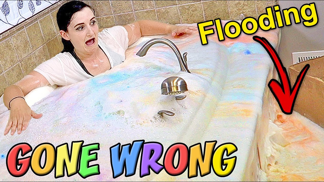 100 Bath Bomb Challenge Gone Wrong We Flooded Our House Cost