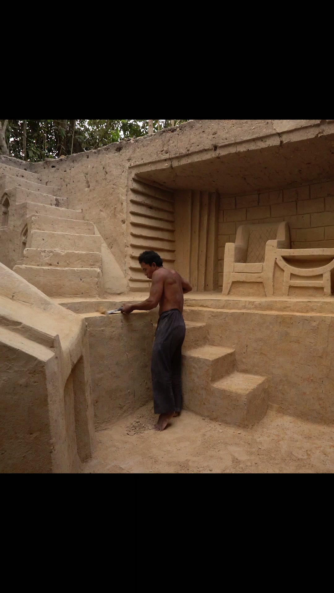 Building underground Room and water slide part 10