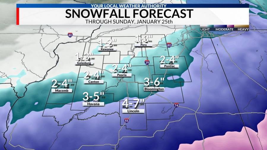 Snow forecast: Frigid temps and snow to hit central Illinois this weekend