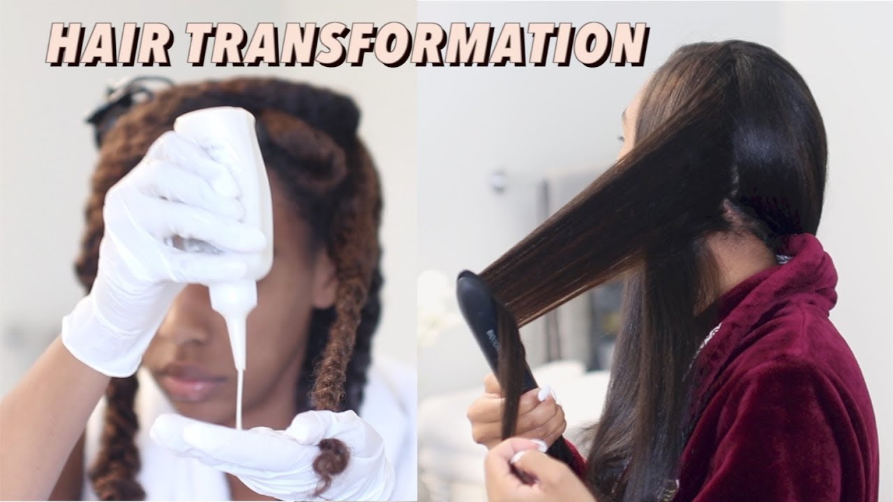 How I color, blow dry and straighten my thick natural hair (hair ...
