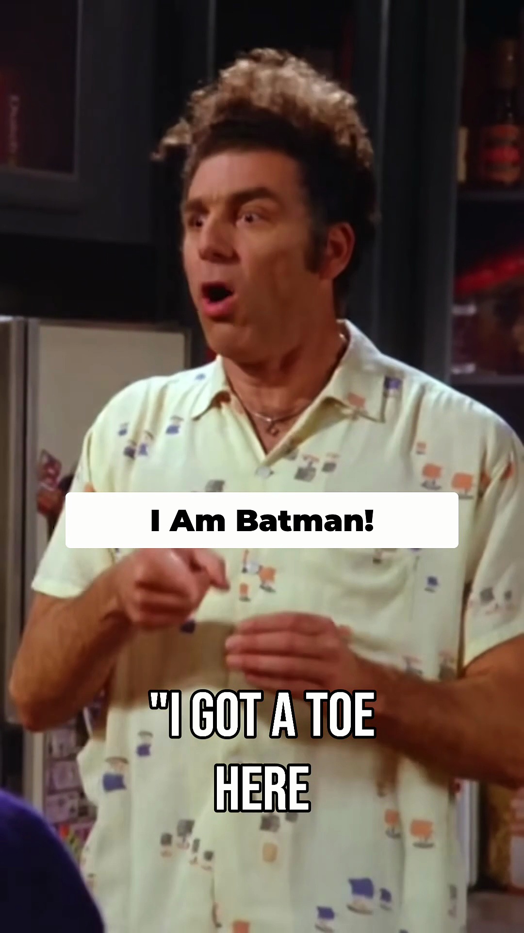 Kramer takes the wheel of an out-of-control bus on Seinfeld