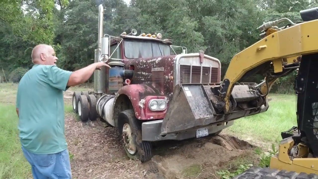 Loading a Kenworth W900 the hard way