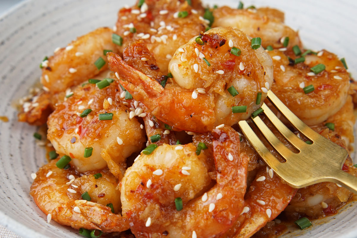 Spicy firecracker shrimp