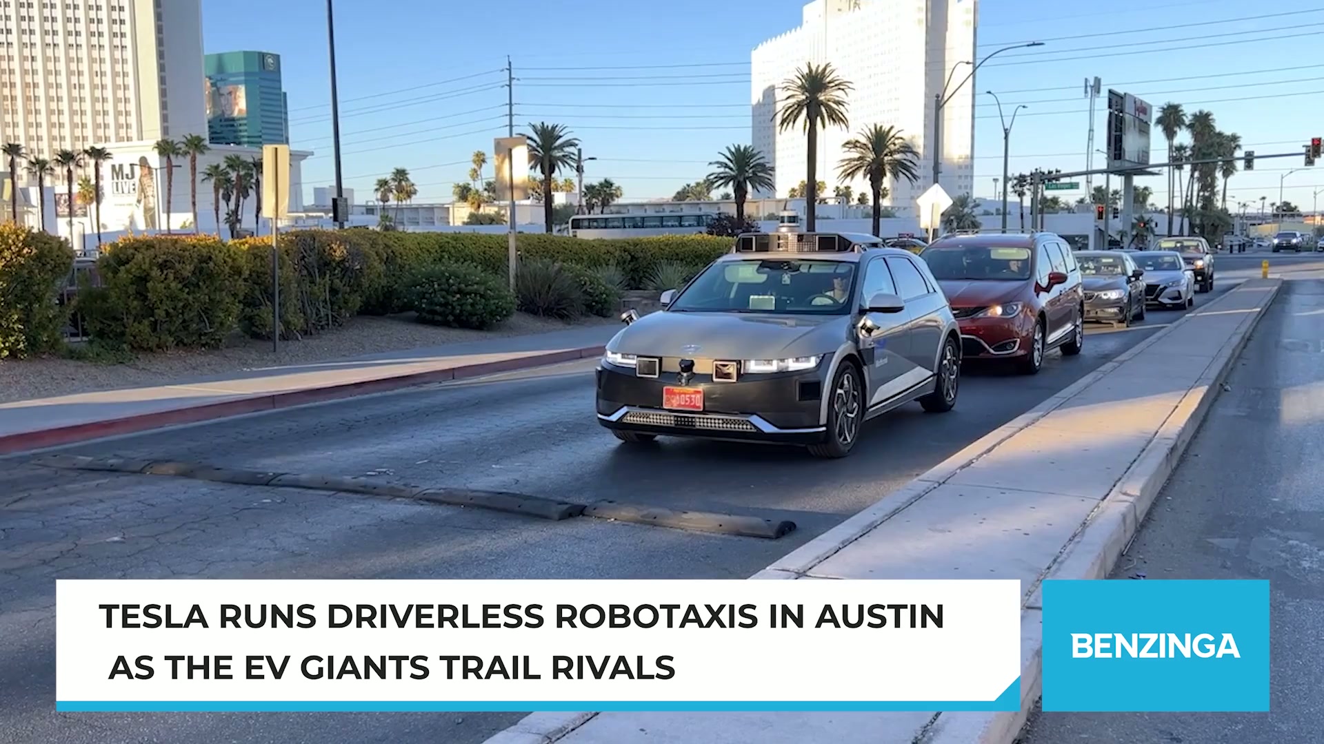 Tesla runs driverless robotaxis