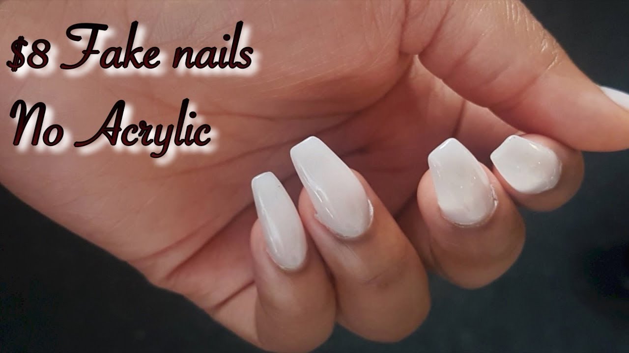 Easy DIY square fake nails & gel polish at home | Step-by-step nail ...