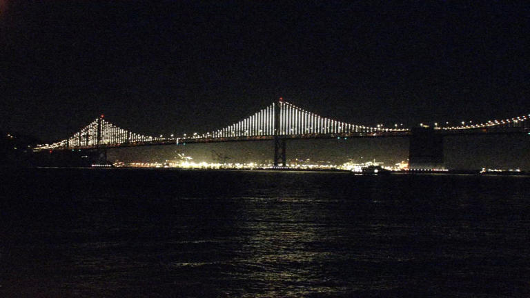 New Bay Bridge lights being tested, just weeks away from full comeback