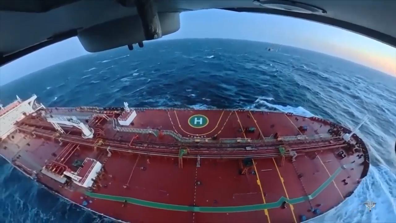 France's navy intercepts an oil tanker in the Mediterranean sailing ...