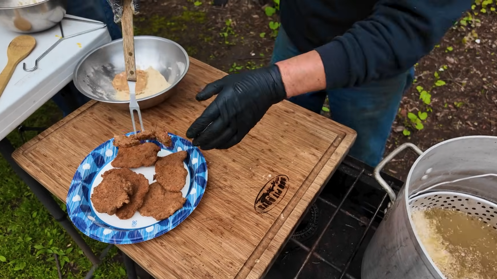 Deep fried wild turkey filets