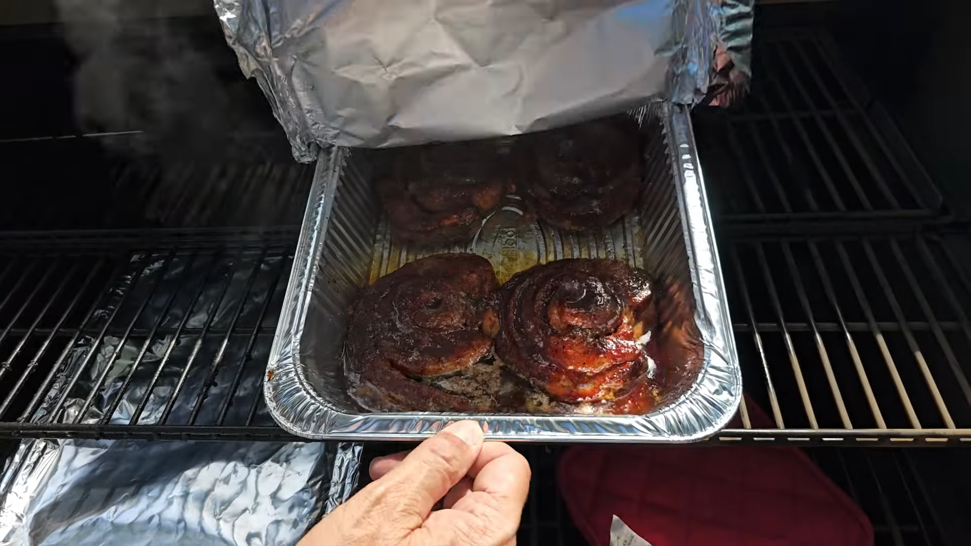 Pork belly cinnamon rolls