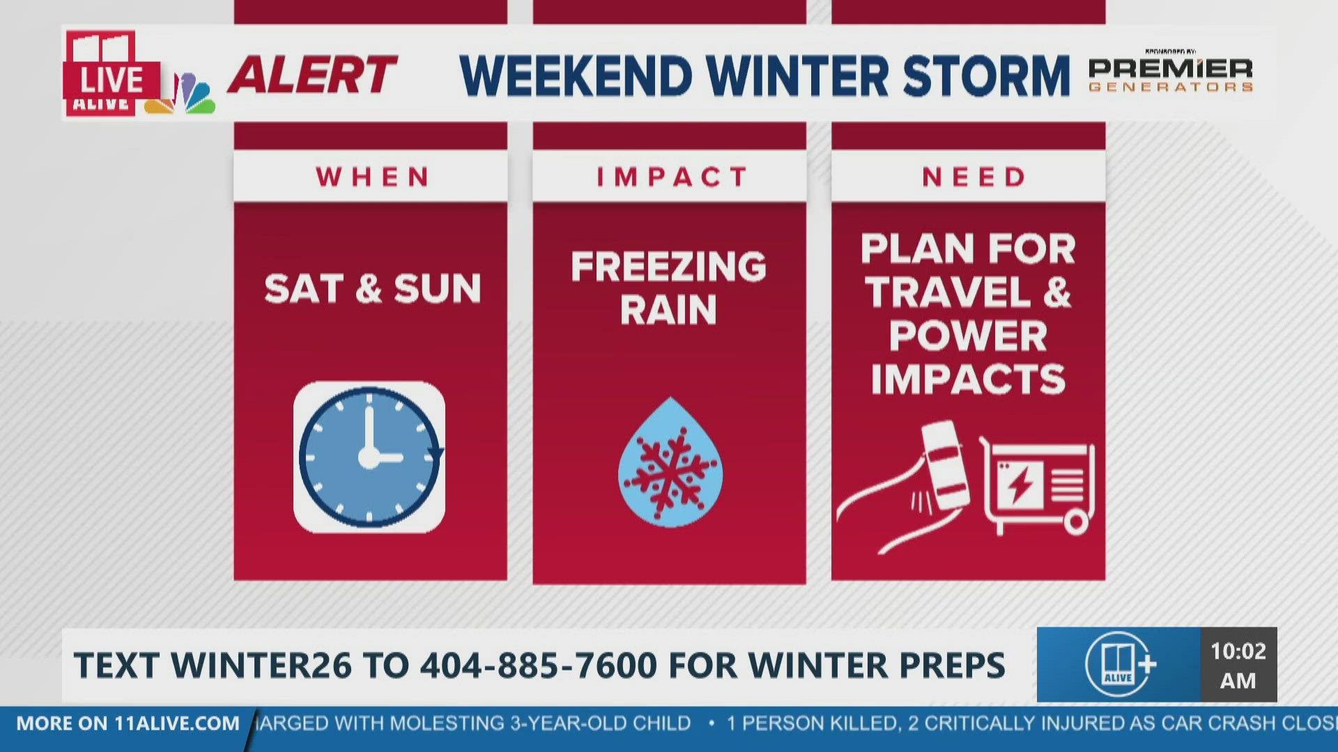 Weekend winter storm update