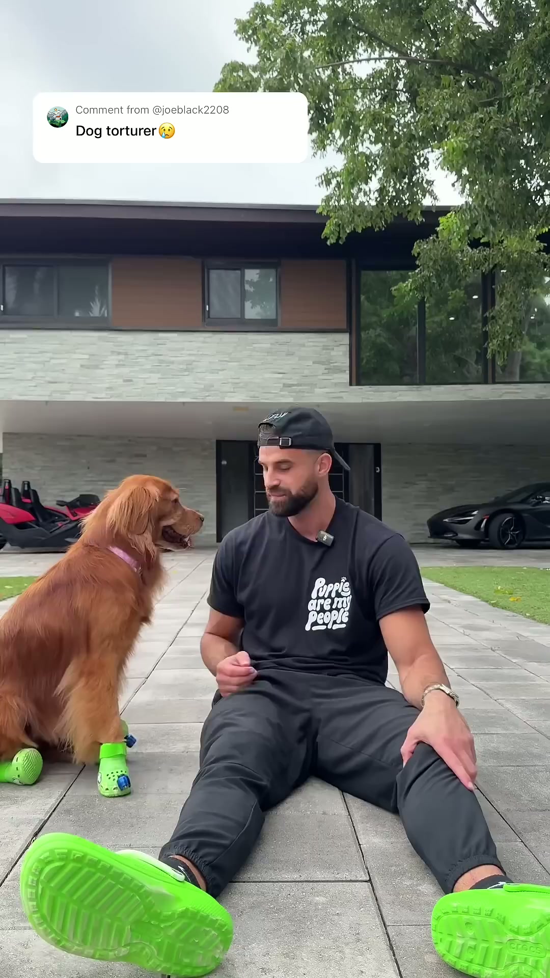 Some people were not happy that I made my dog wear Crocs! # ...