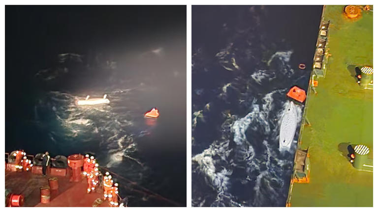 Lone rower rescued 1,000 miles from land in 15-foot Atlantic waves