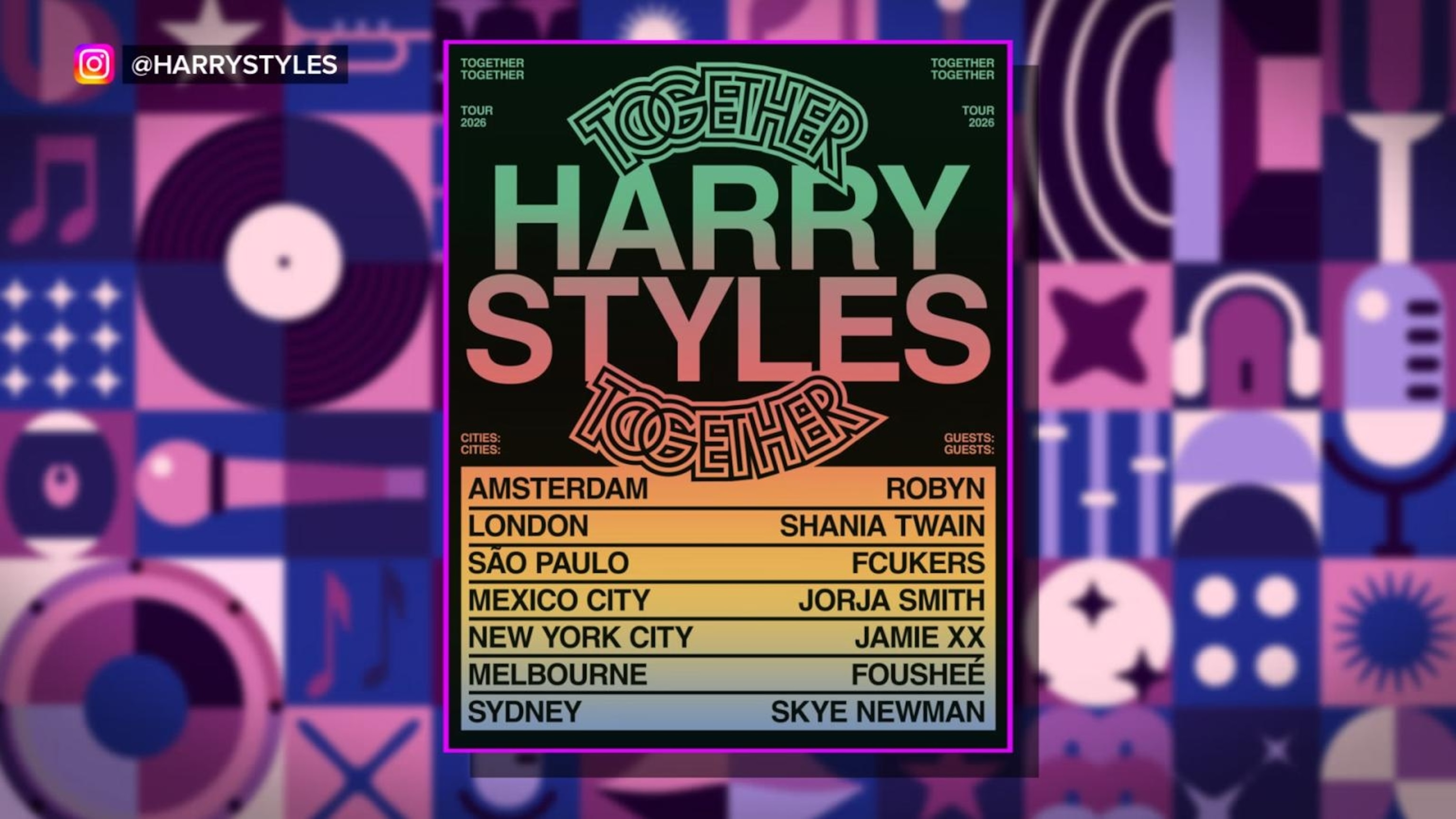 Harry Styles announces tour, drops new single