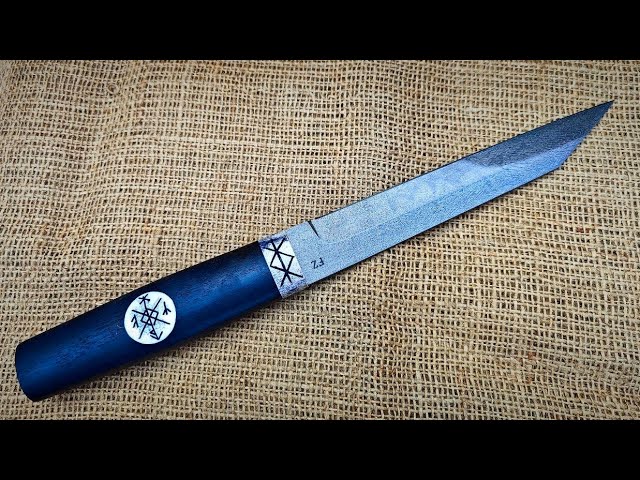 WOOTZ steel from paper clips. Making a Viking seax knife!