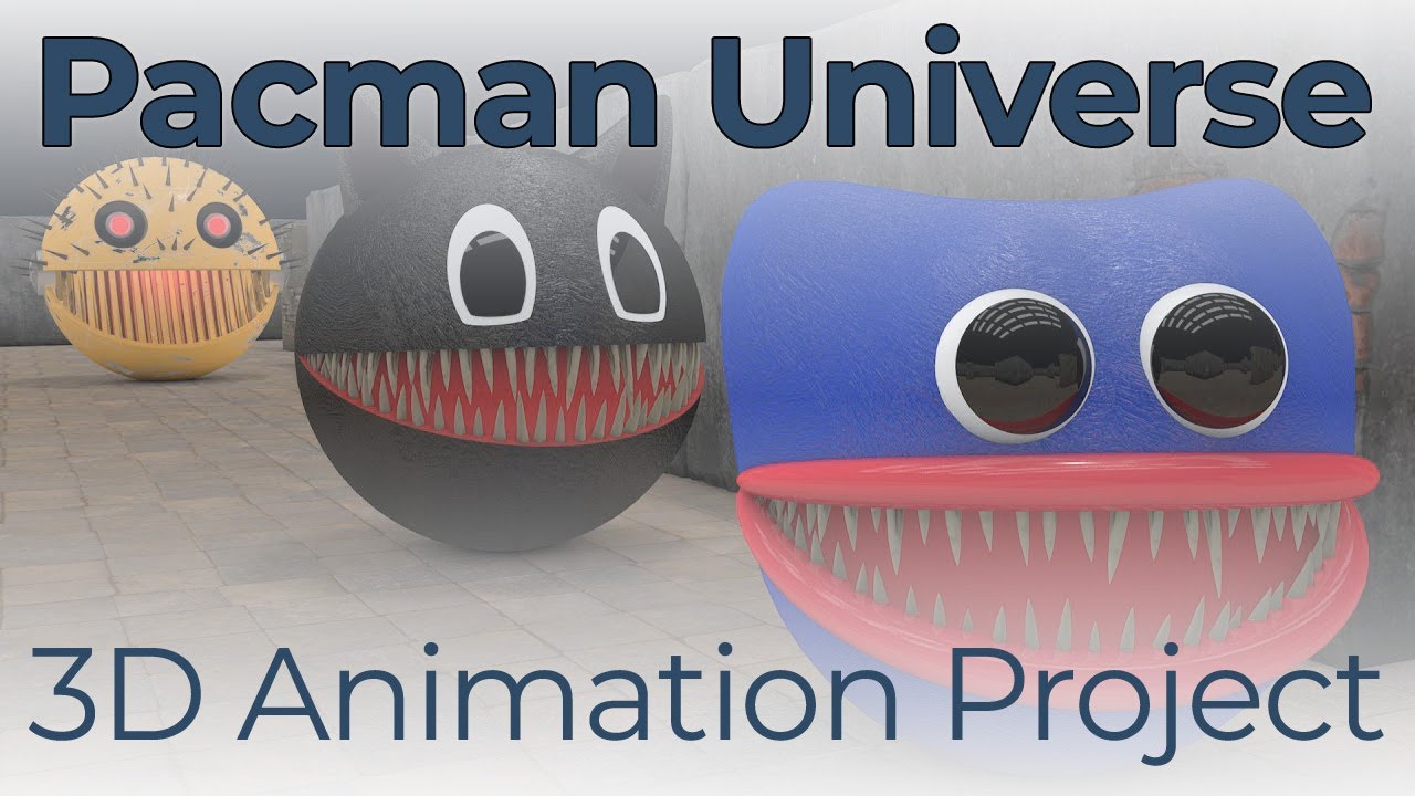 Huggy Wuggy vs Cartoon Cat vs Spiky Robot Pacman