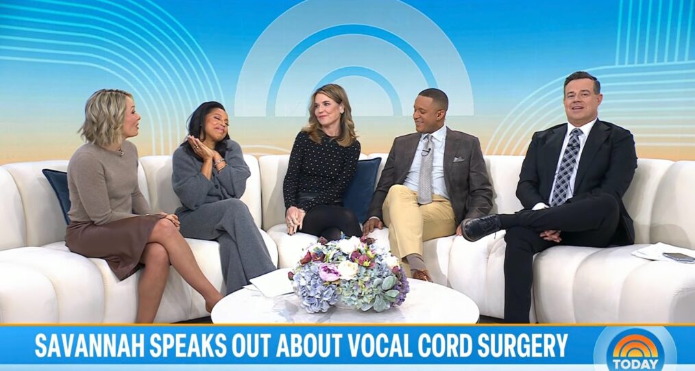 Today: Savannah Guthrie cried happy tears after undergoing vocal surgery