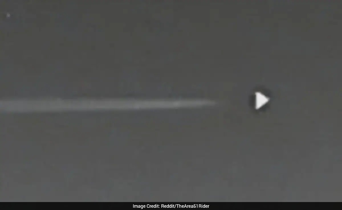 Watch: Mysterious dorito-shaped aircraft spotted over Area 51 military base