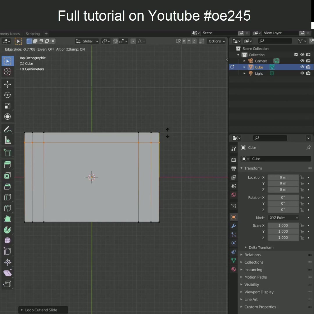 Modeling a table and procedural wooden texture in Blender 2.9