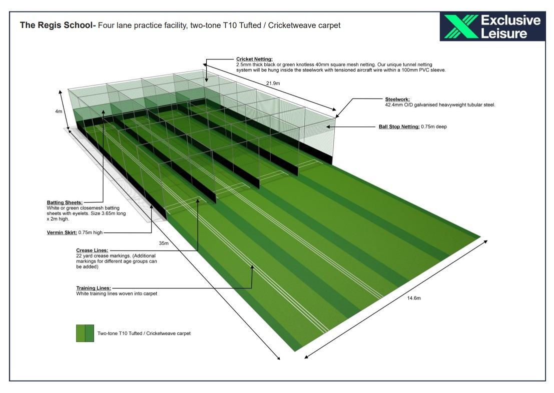 New outdoor caged cricket net facility approved for Bognor Regis school