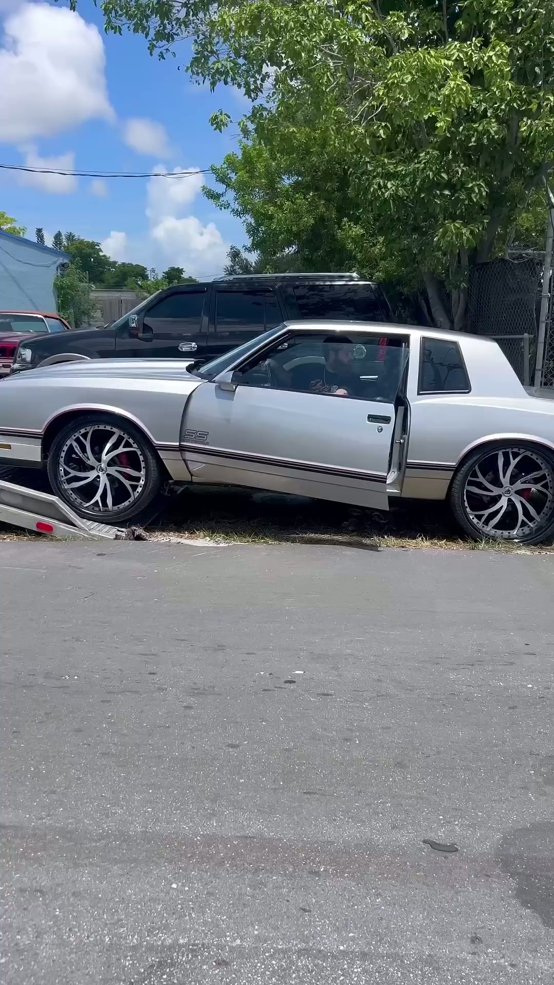Silver Chevy Monte Carlo SS on 24’s