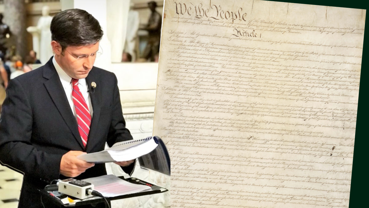 Community note reminds Mike Johnson of constitutional responsibilities