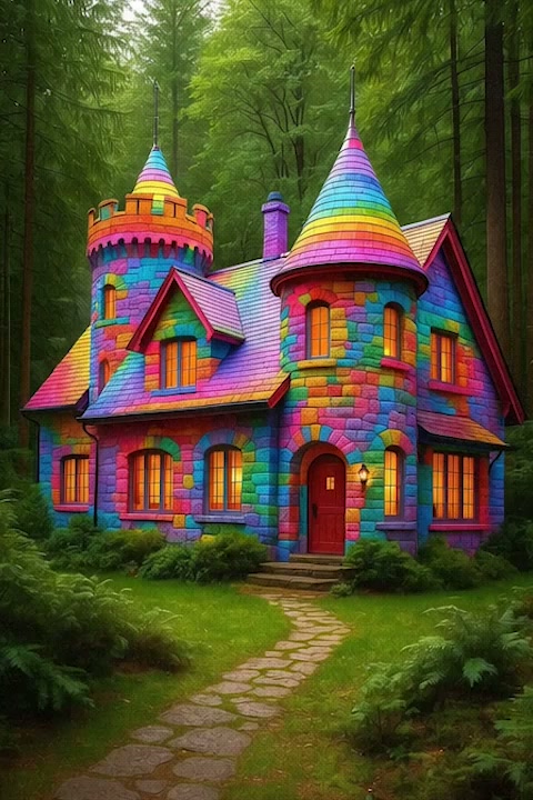 What happens when puppies find a rainbow castle?