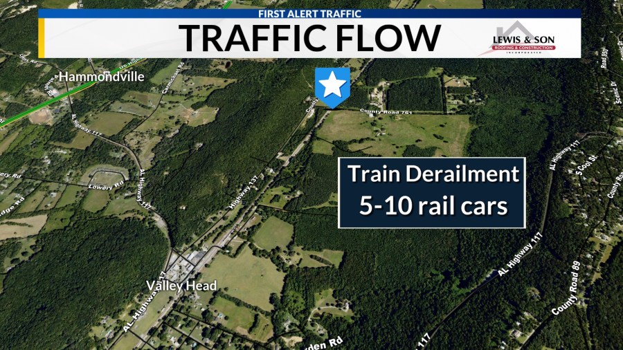 Train derailment causes heavy traffic congestion in DeKalb County