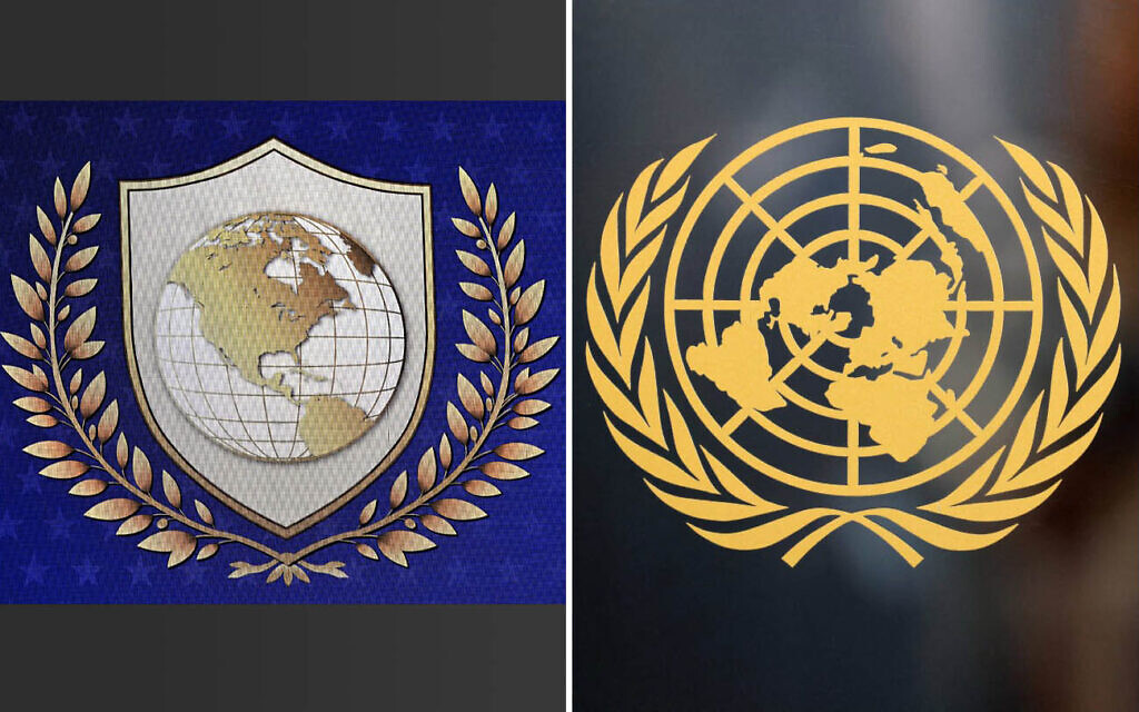 Shiny Board of Peace logo resembles Trump-style UN emblem