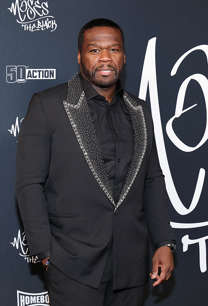 50 Cent and Wiz Khalifa at the premiere of Moses the Black