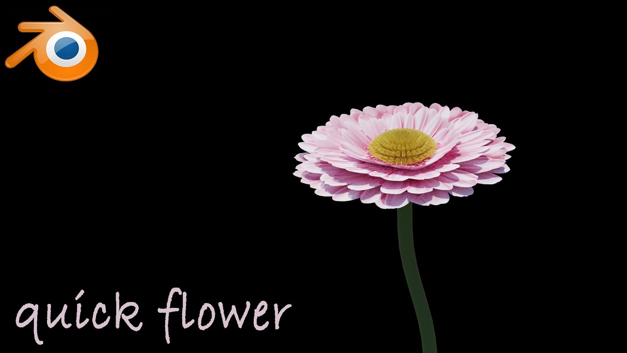 Blender tutorial - Simple way to create the flower - 203