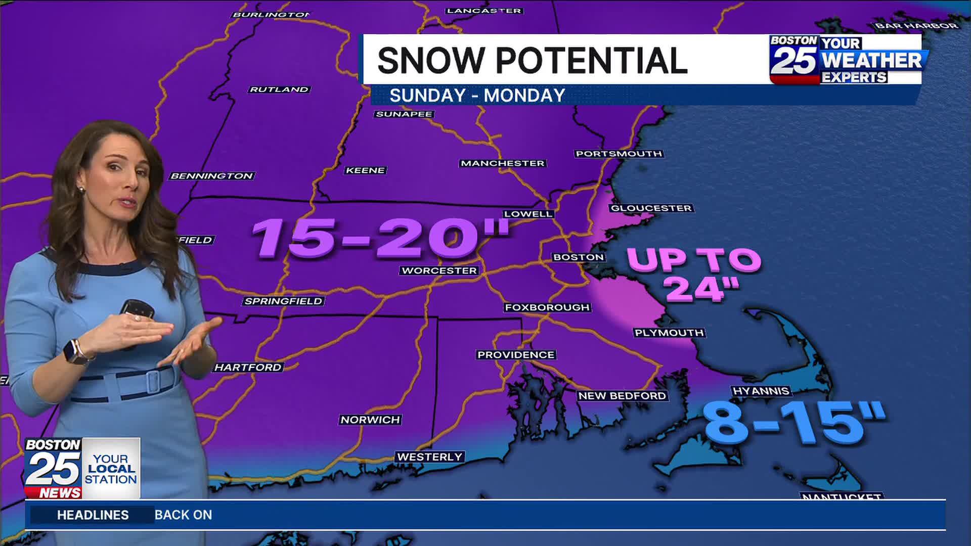 Long-duration winter storm could dump 1-2 feet of snow on Massachusetts ️