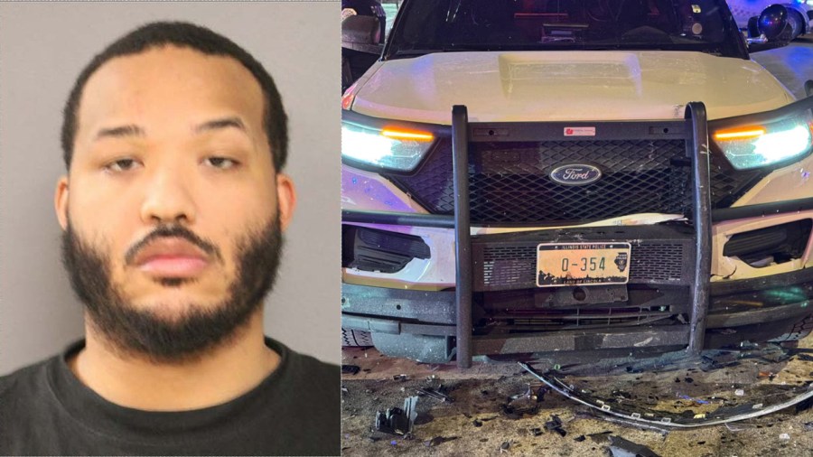 Stolen BMW driver arrested after crashing into police car in Chicago