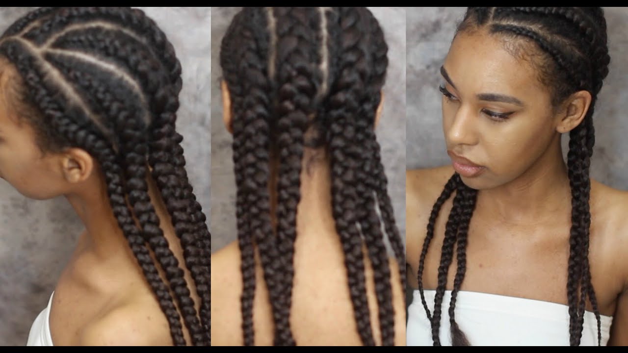 How to do cornrow braids with extensions | Step-by-step braiding ...