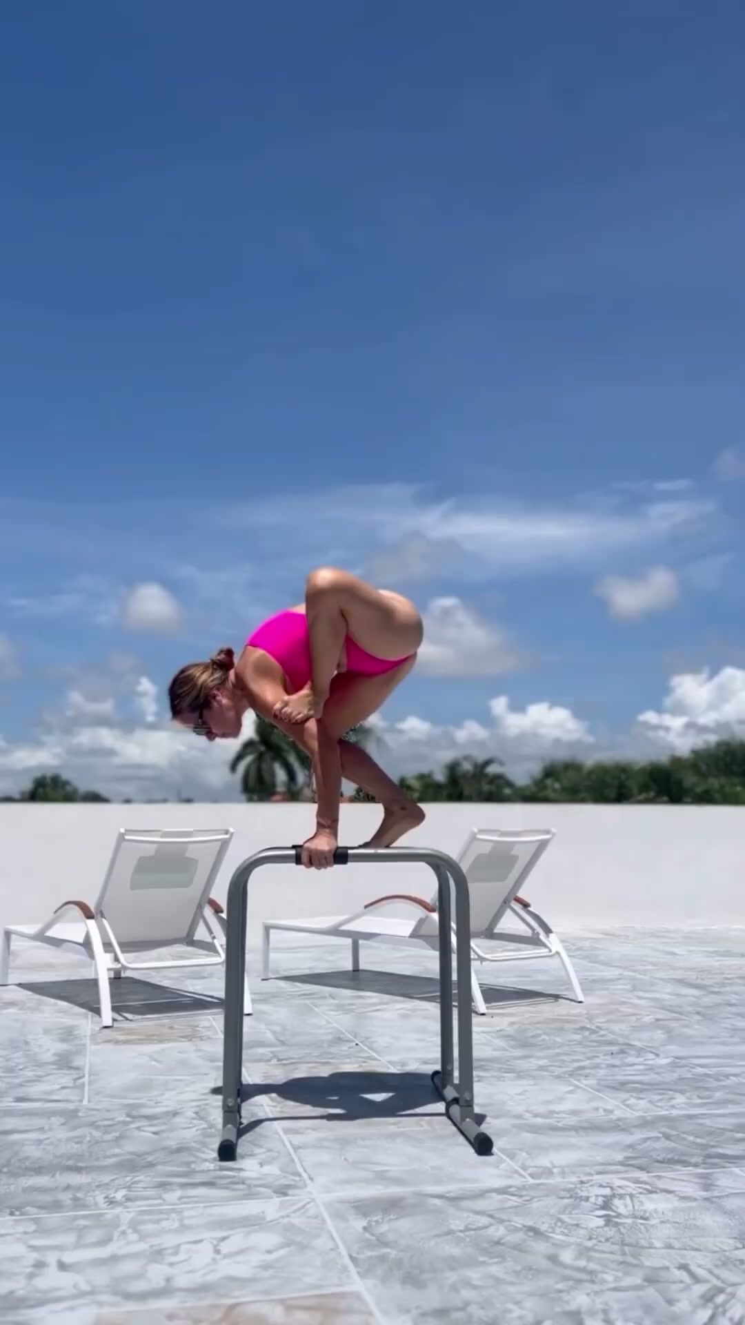 How to do a yoga flying splits pose