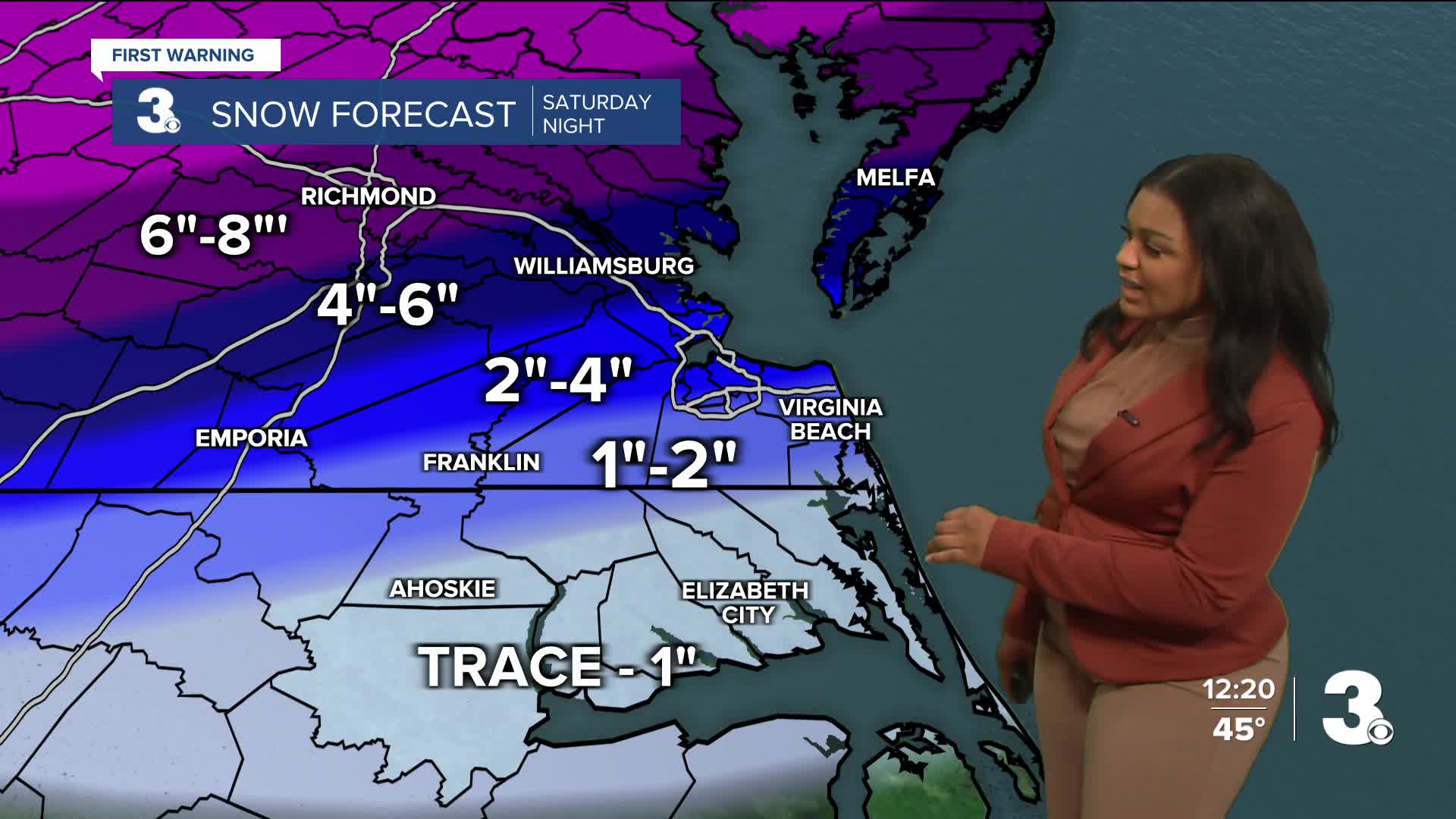 Friday afternoon forecast