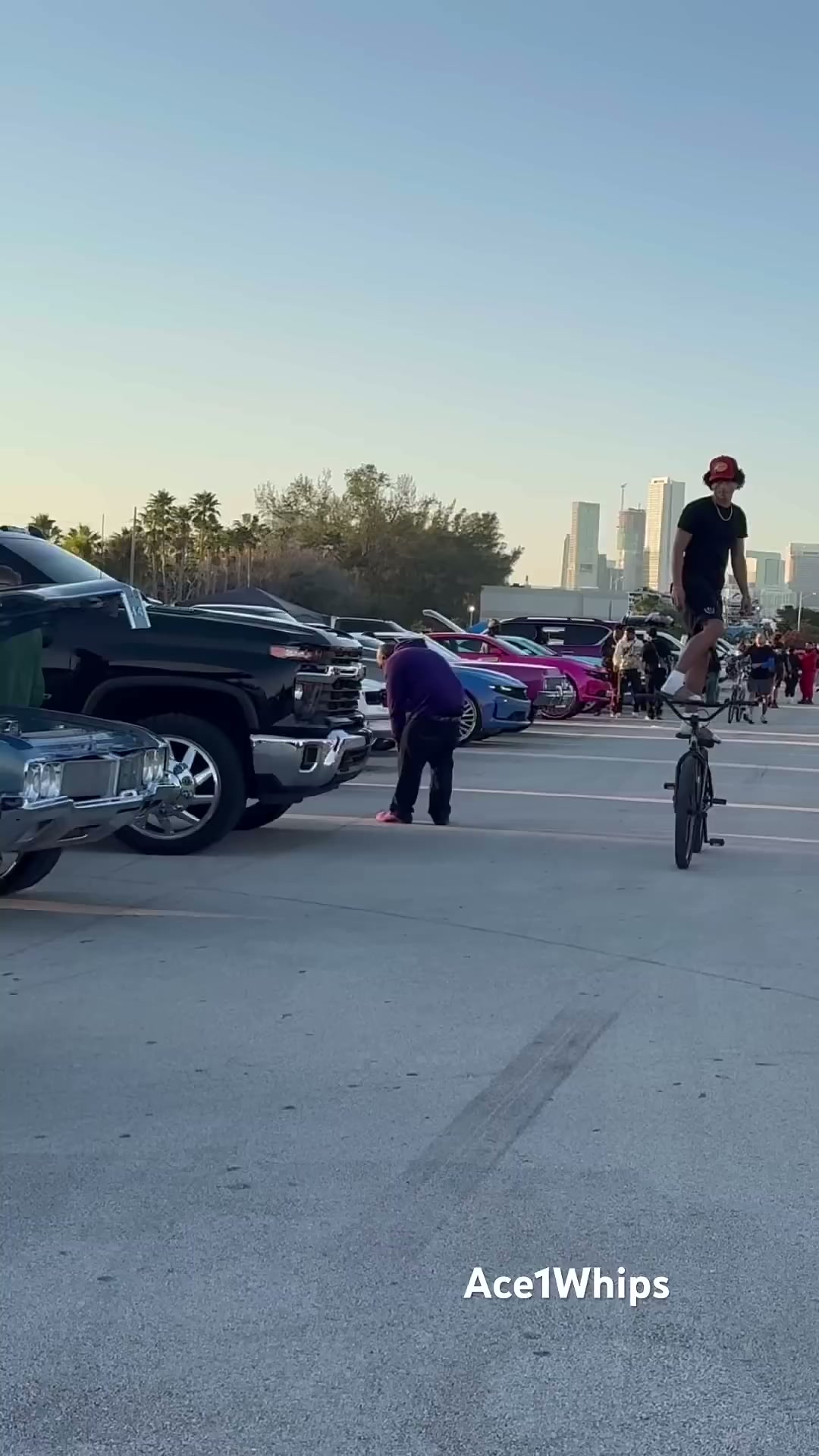 Bro Doin some Cool Bike Tricks at the Carshow