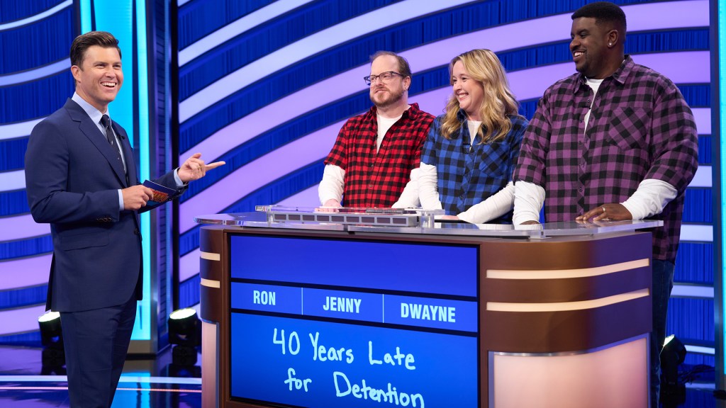 Colin Jost returns to 'Pop Culture Jeopardy!' after shock move from ...
