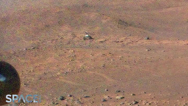 Mars helicopter Ingenuity detects Perseverance rover during a flight