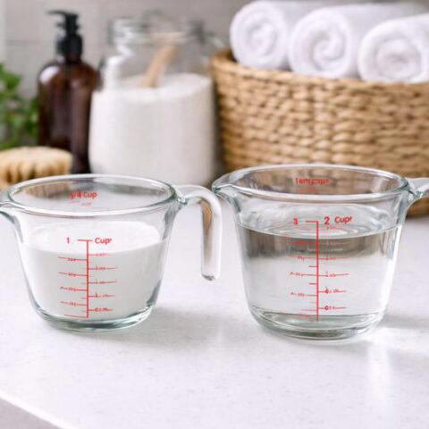 Homemade washing machine cleaner with natural ingredients