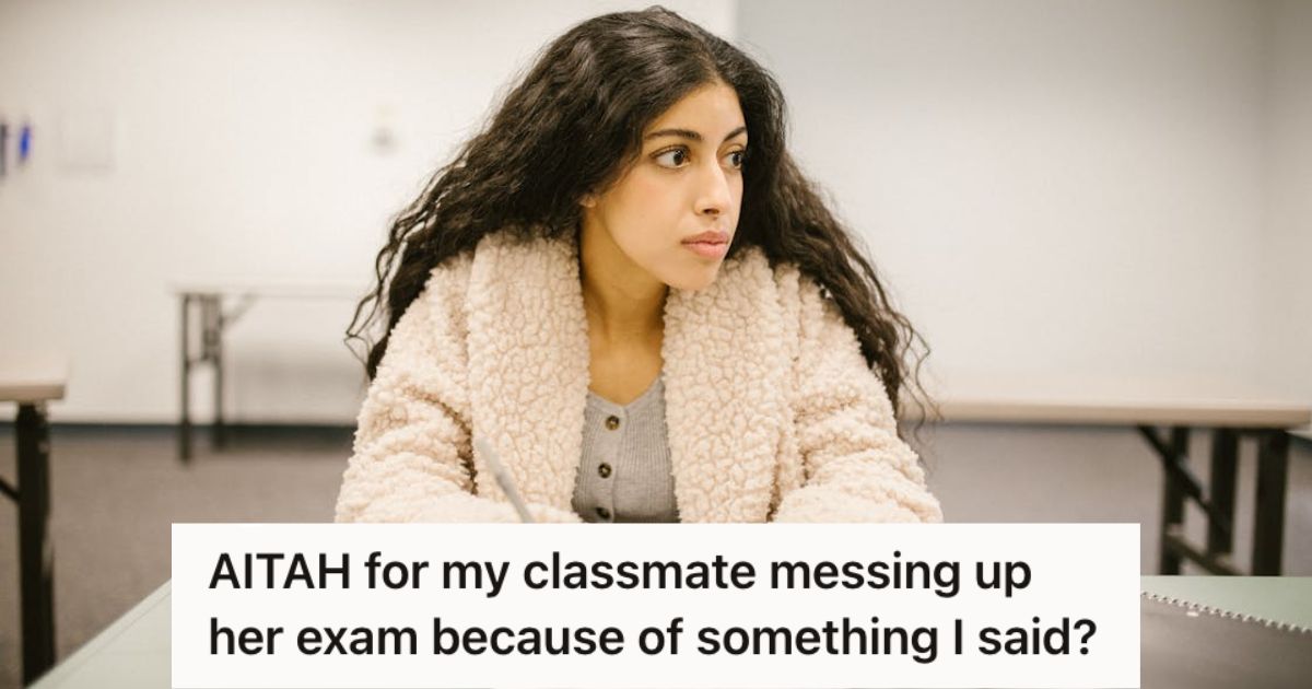 Student tried helping his classmate in an exam, but she misunderstood ...