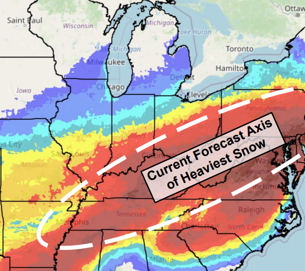 How much snow to expect in Pennsylvania with winter storm 2026
