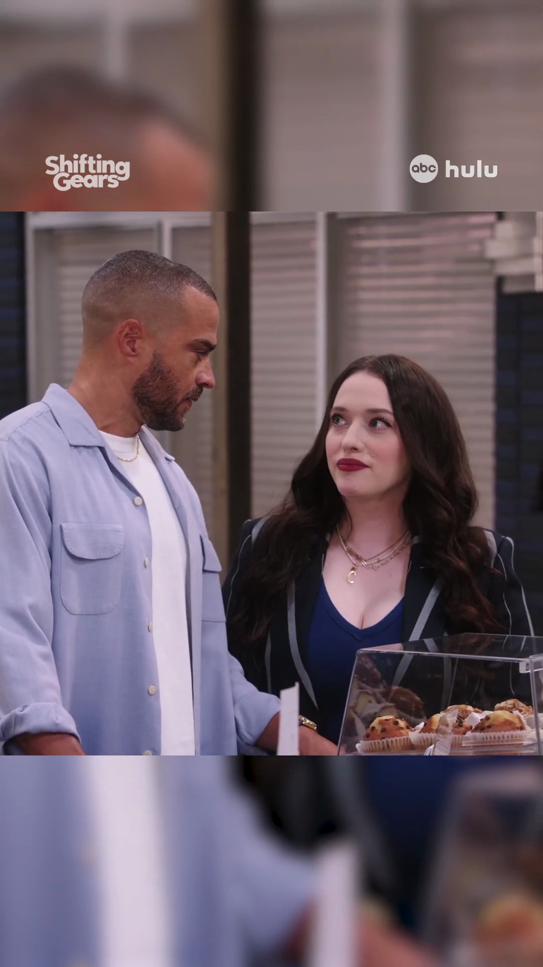 Andy plays it cool when he runs into Riley’s kids on Shifting Gears