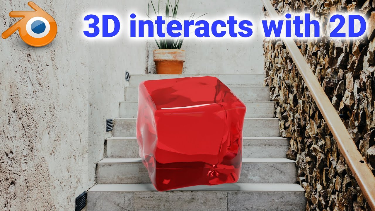 How to make objects interact with the context of a photo using Blender ...