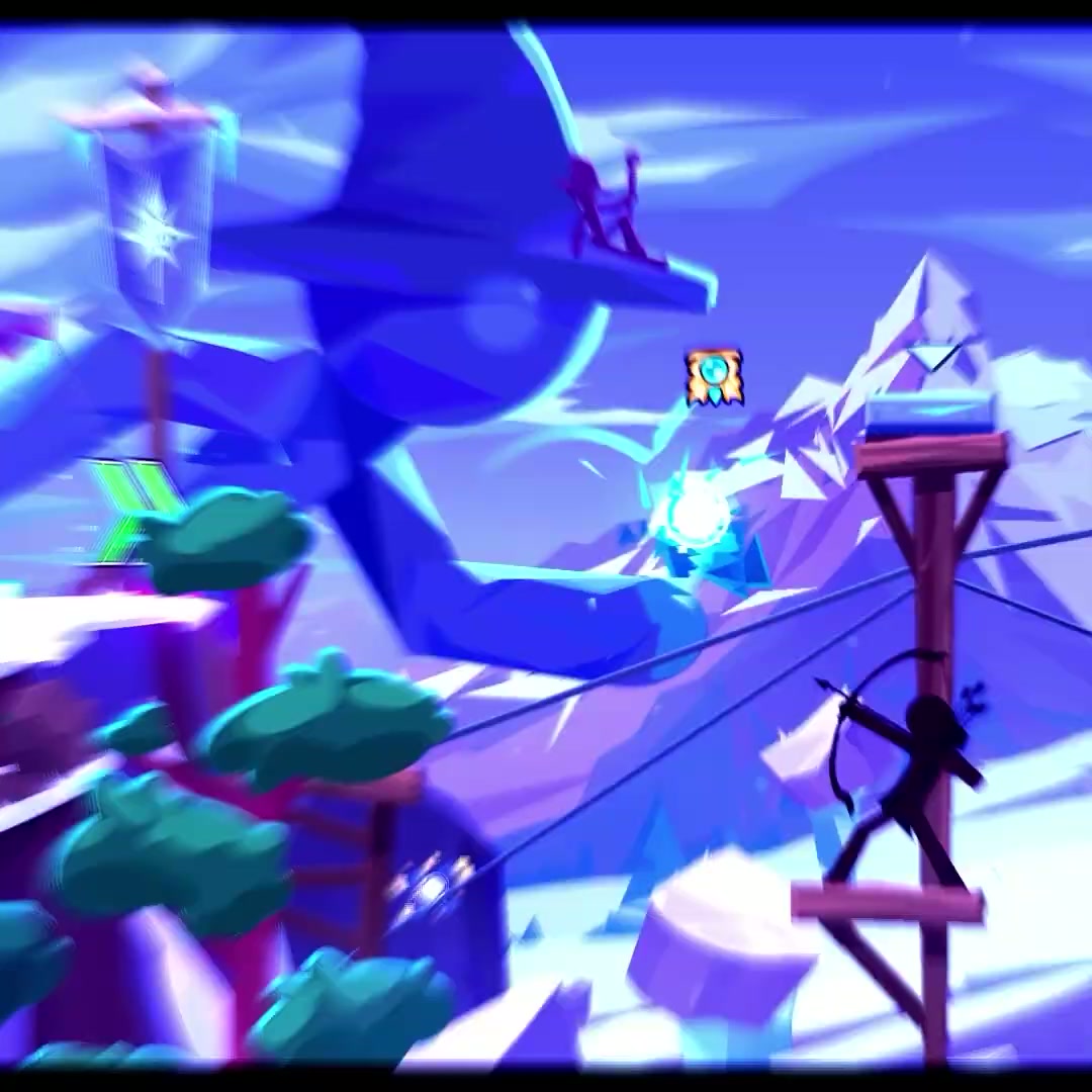 Stick-war-themed GD level