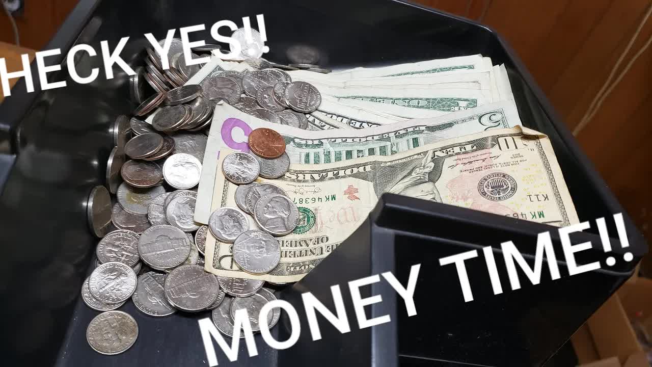 Vintage glory coin counter for laundromat money!