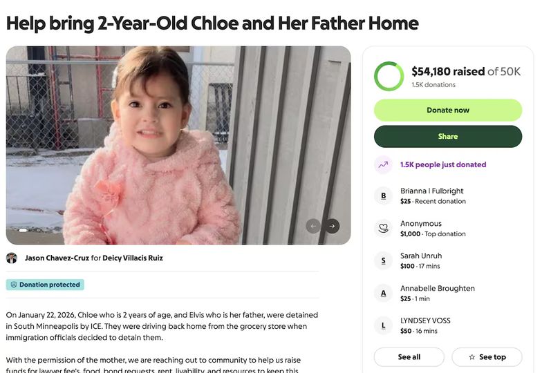 Outrage as ICE detains two-year-old girl and her father after buying ...