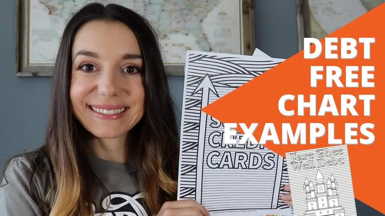 Debt free chart examples | Track debt payoff progress!