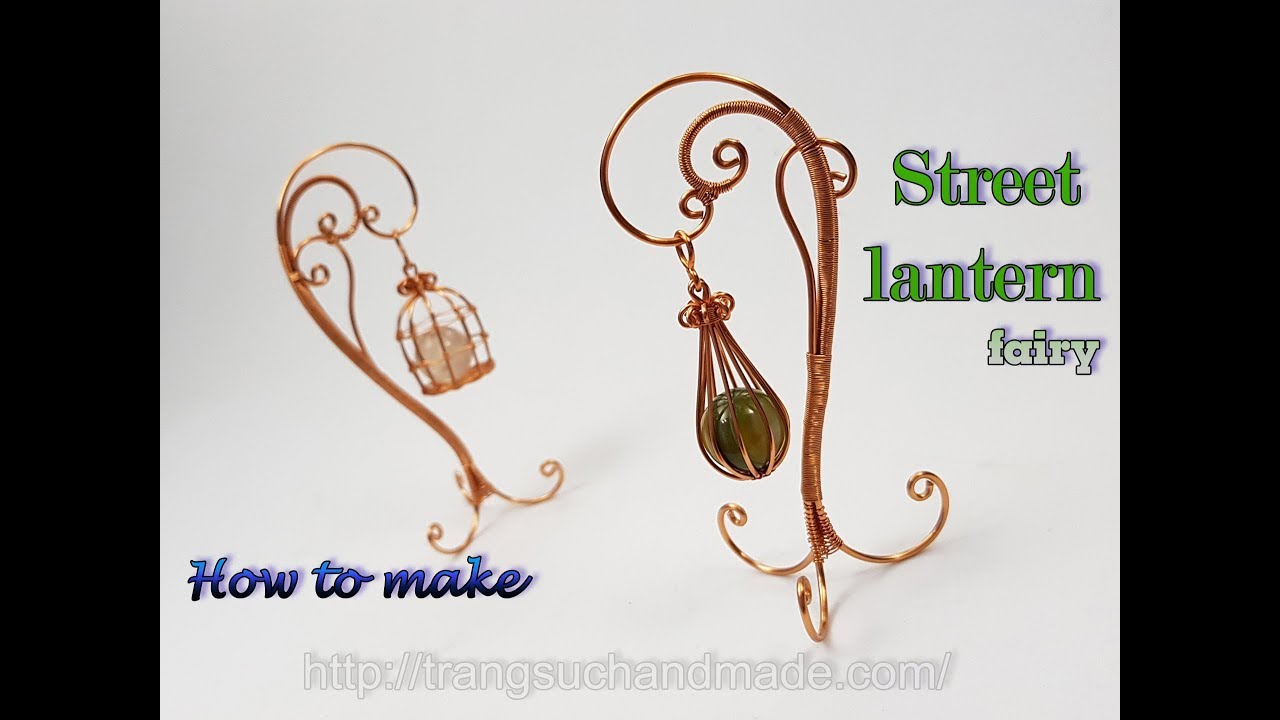 Street lantern - Miniature Birdcage Stand decorated fairy garden from ...