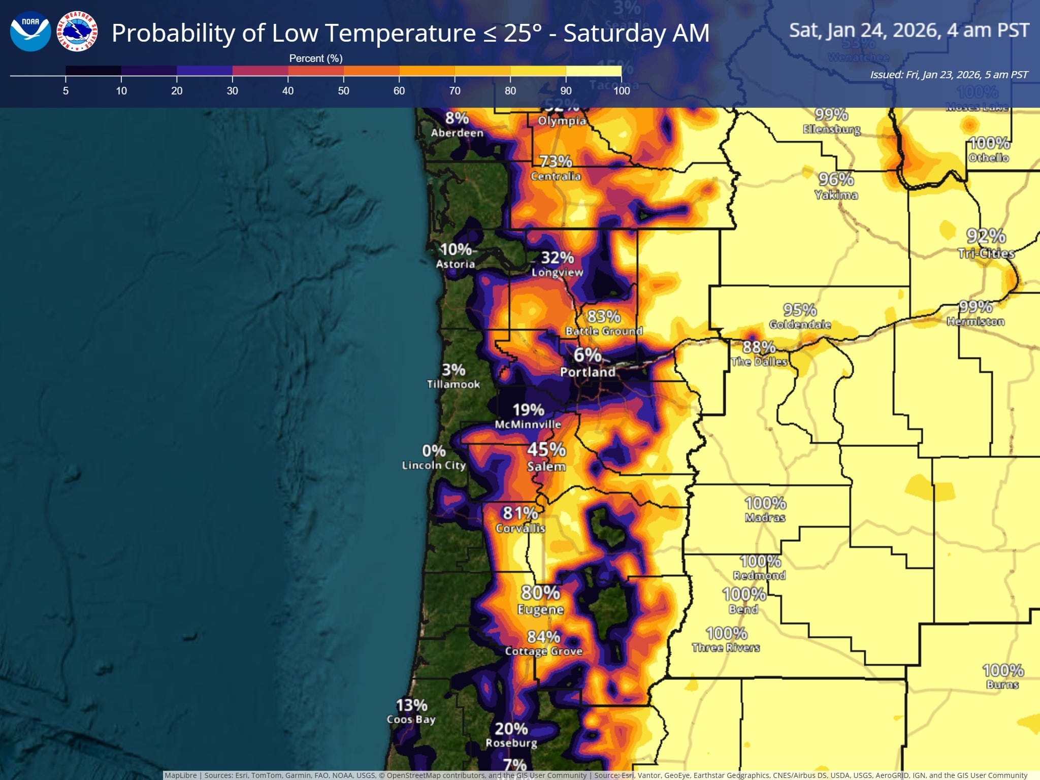 Major winter storm won't hit Oregon, but cold weather advisory in effect